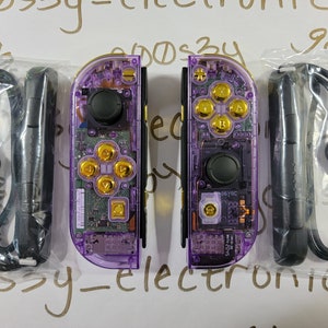 New Nintendo Switch Custom Clear Atomic Purple Joycons With - Etsy