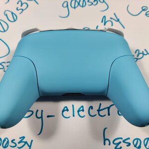 New Nintendo Switch Custom Light Blue Pro Controller With White Buttons ...