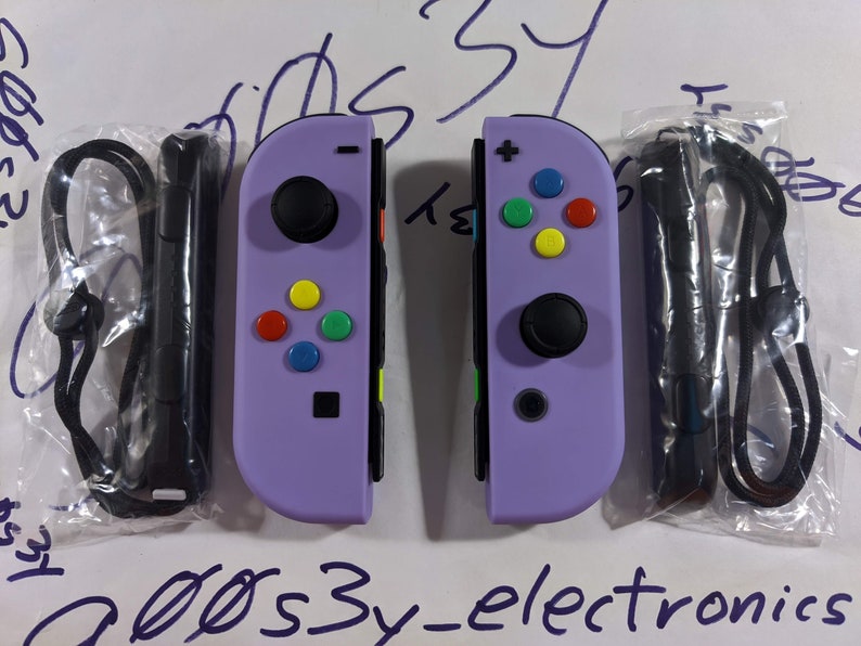 New Nintendo Switch Custom Lavender Joycons with SNES Buttons | Etsy