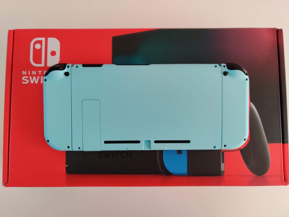 New Custom Light Blue Nintendo Switch FULL CONSOLE | Etsy