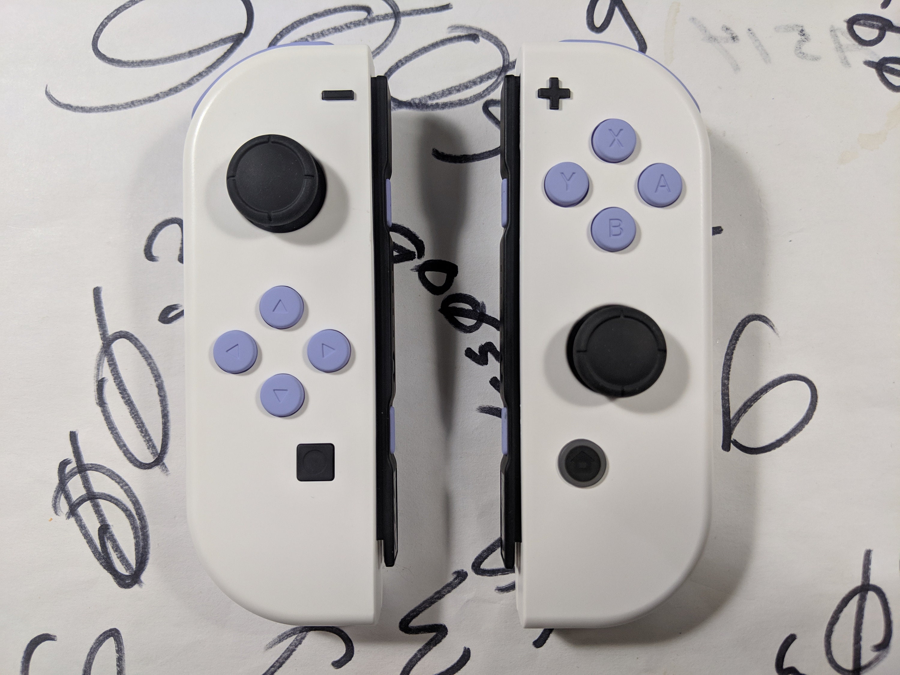 New Nintendo Switch Custom White Joycons With Light Purple - Etsy