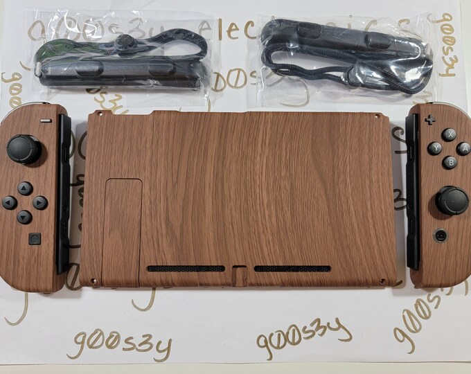 New Nintendo Switch Custom Wood Grain Styled Joycons and Backplate - Etsy