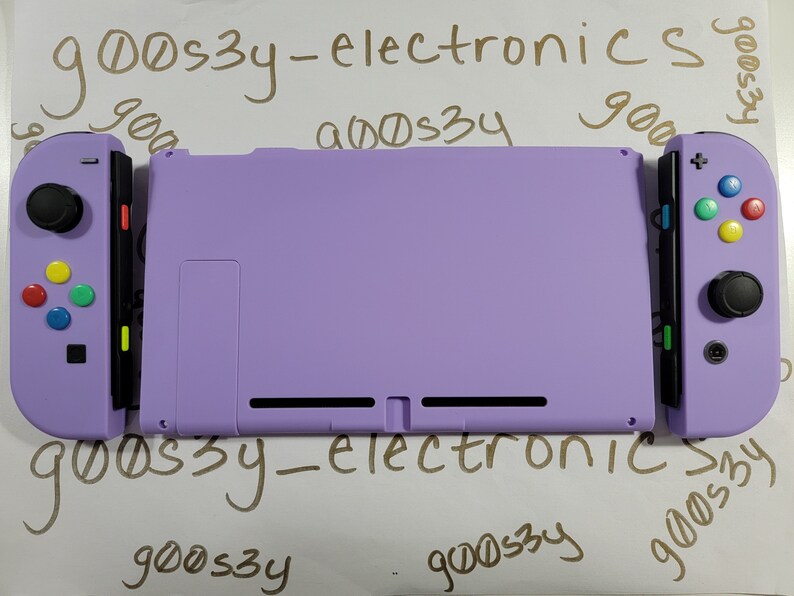 New Nintendo Switch Custom Lavender Joycons With SNES Buttons | Etsy