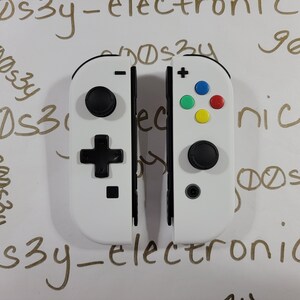 New Nintendo Switch Custom White DPAD Joycons With SNES Colored Buttons ...