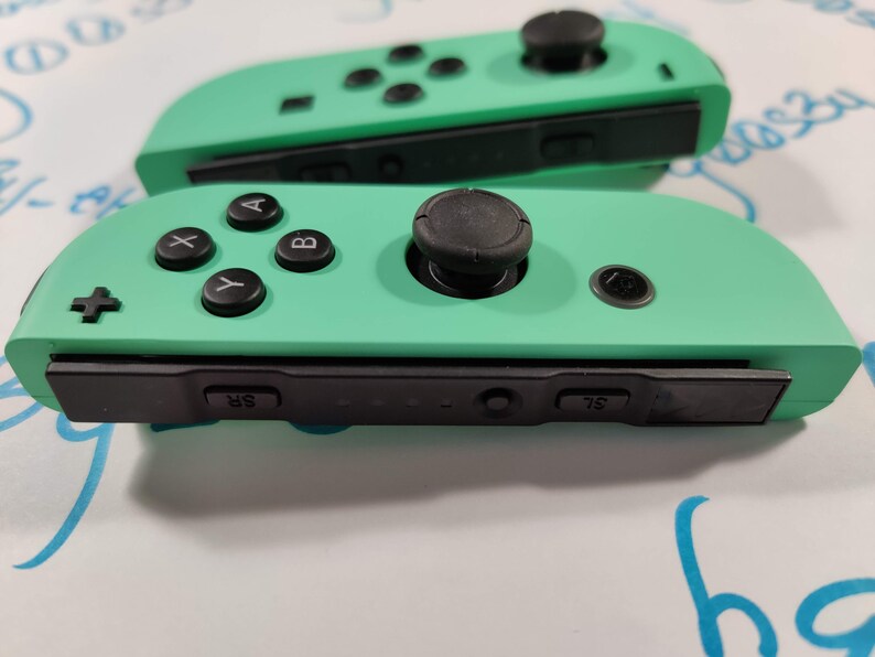 New Nintendo Switch Custom Mint Green Joycons and Backplate | Etsy