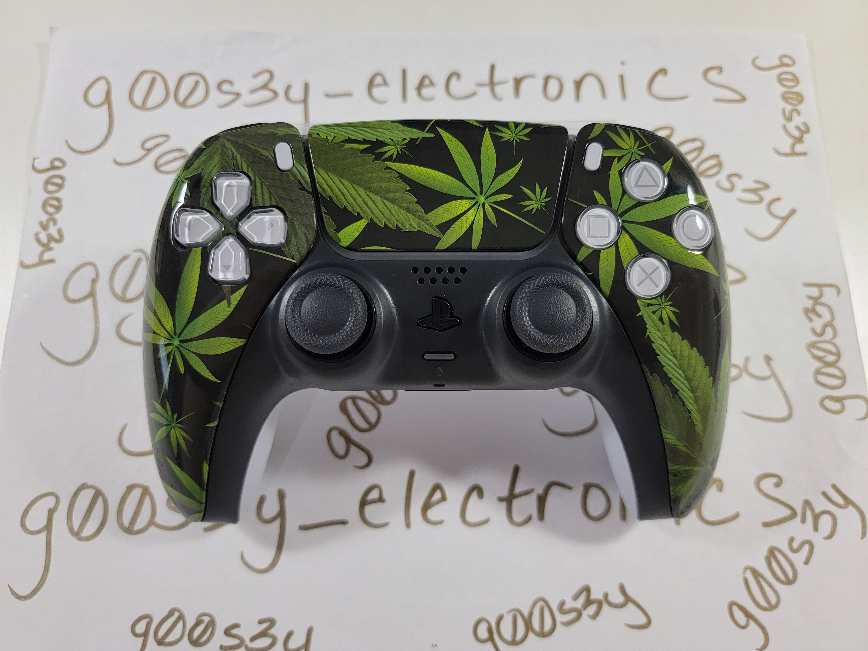 New Green Leaf Styled Sony PS5 DualSense Wireless Controller w ...