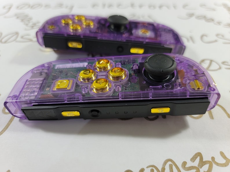 New Nintendo Switch Custom Clear Atomic Purple Joycons With - Etsy