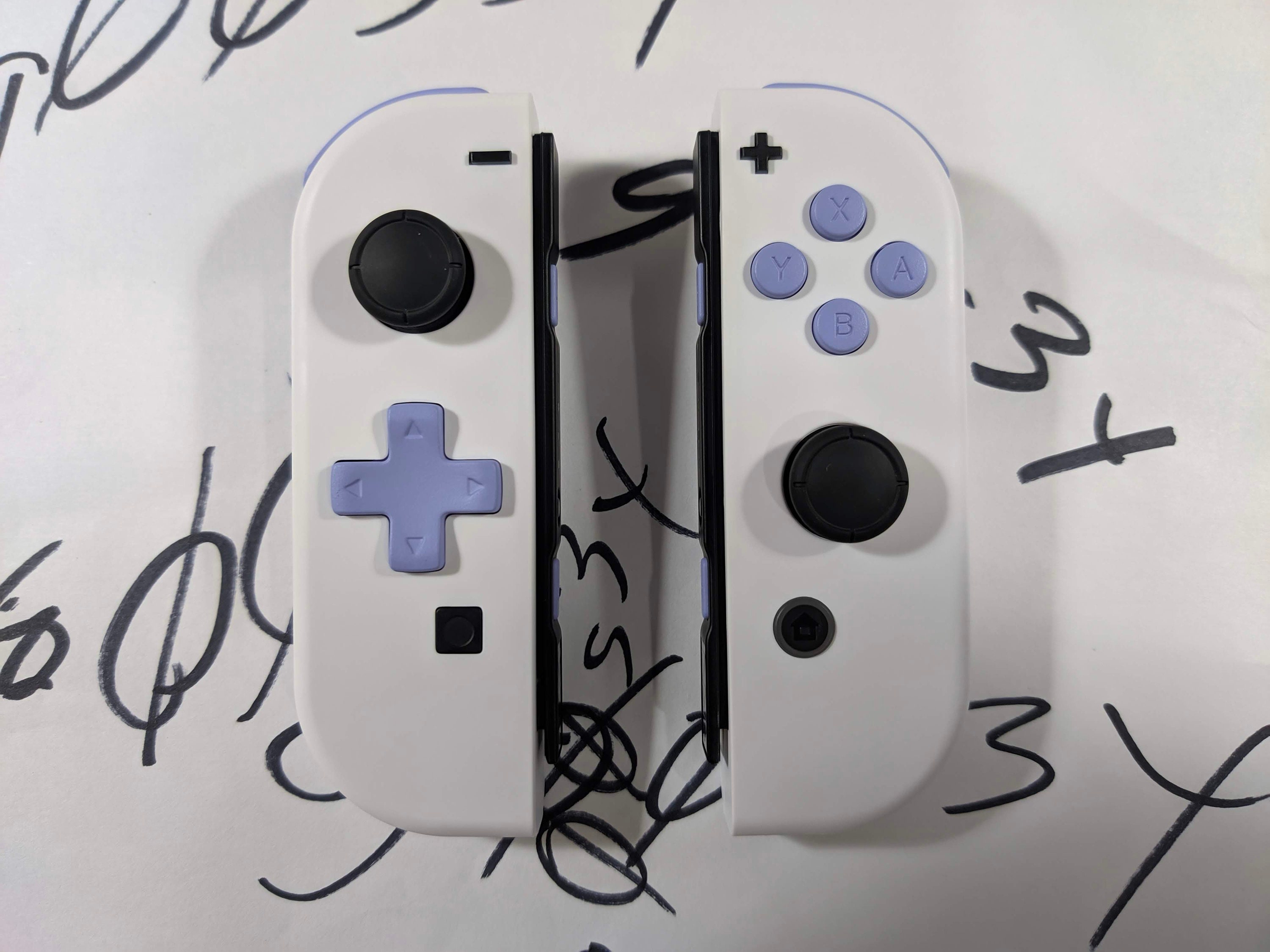 New Nintendo Switch Custom White DPAD Joycons With Light | Etsy