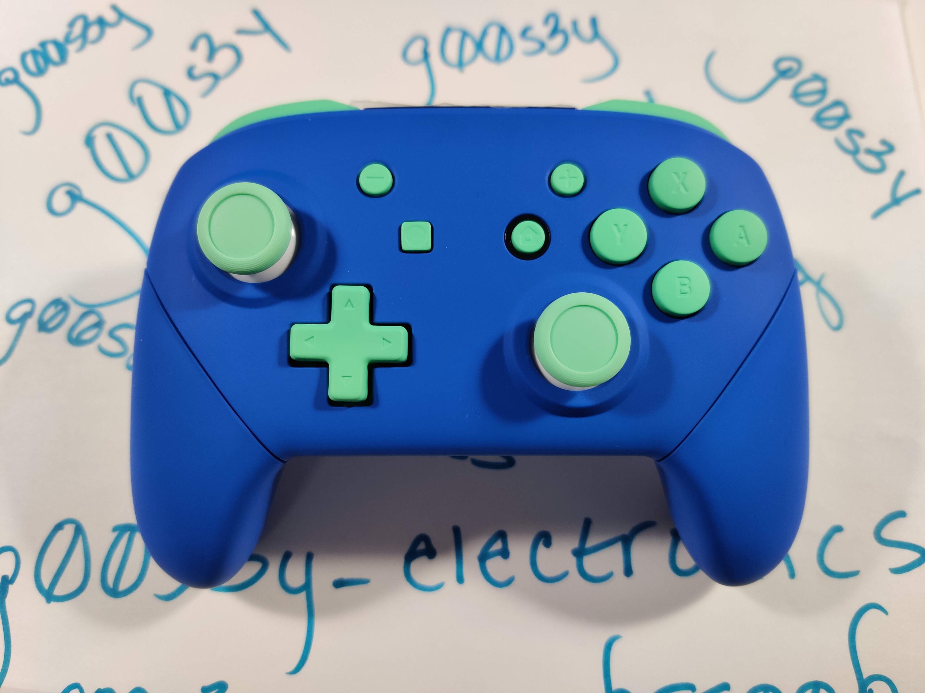 New Nintendo Switch Custom Blue Pro Controller CHOOSE BUTTON | Etsy