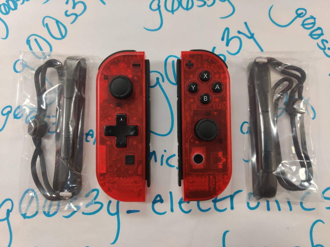 New Nintendo Switch Custom Frosted Red DPAD Joycons and Backplate - Etsy