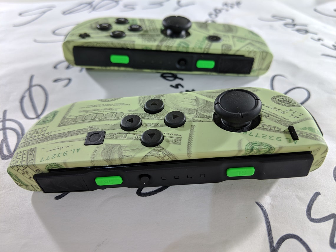New Nintendo Switch Custom Cash Money Styled Joycons and | Etsy