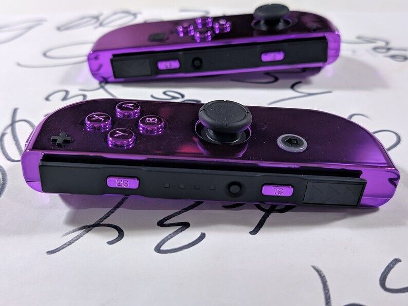 New Nintendo Switch Custom Chrome Purple Joycons and | Etsy