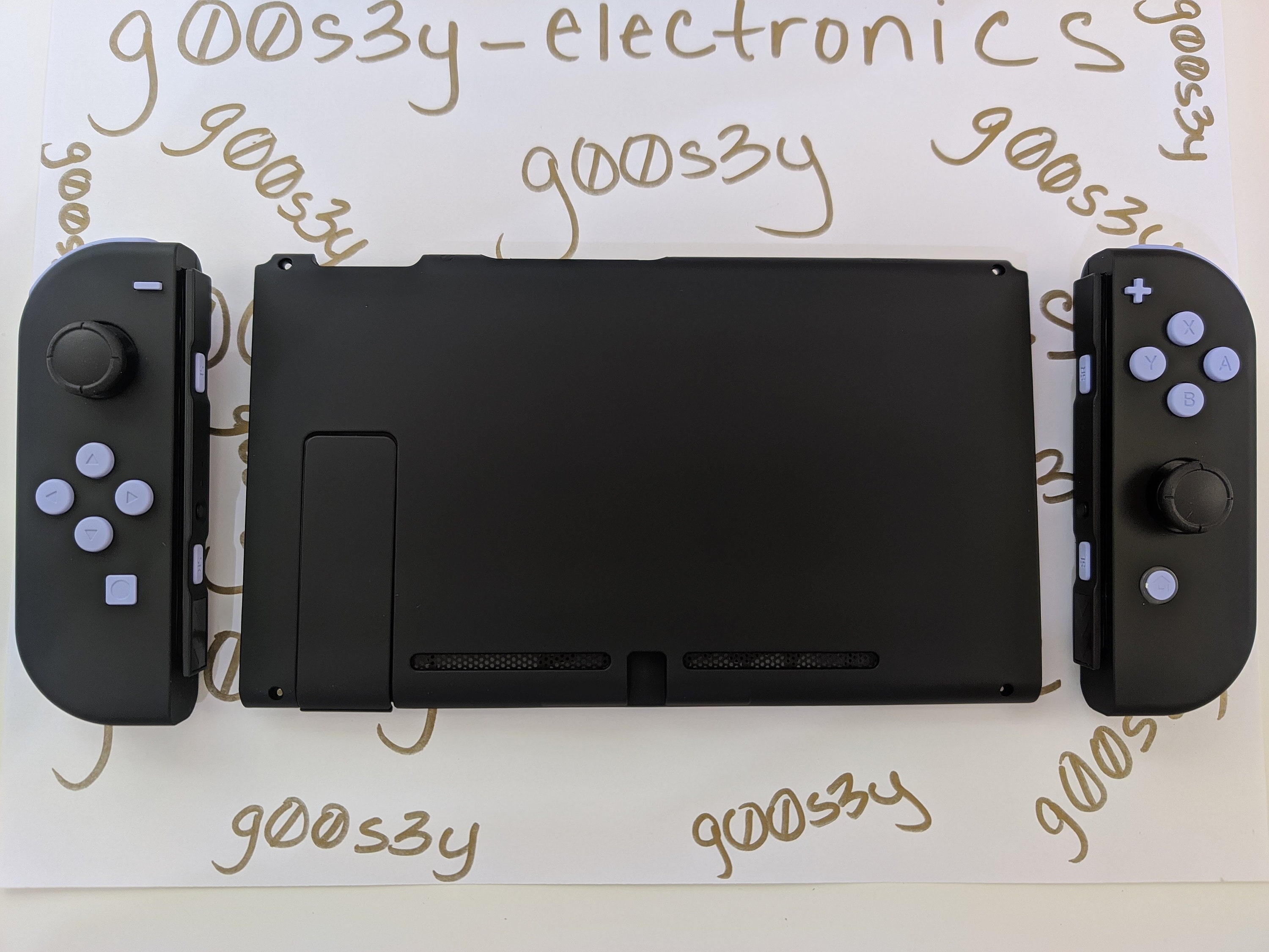 New Nintendo Switch Custom Black Joycons With Light Purple | Etsy