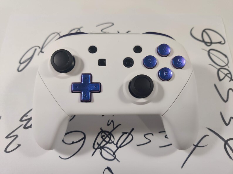New Nintendo Switch Custom White Pro Controller with | Etsy