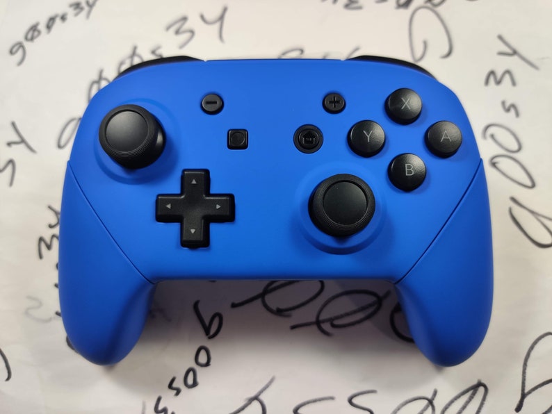 New Nintendo Switch Custom Blue Pro Controller | Etsy