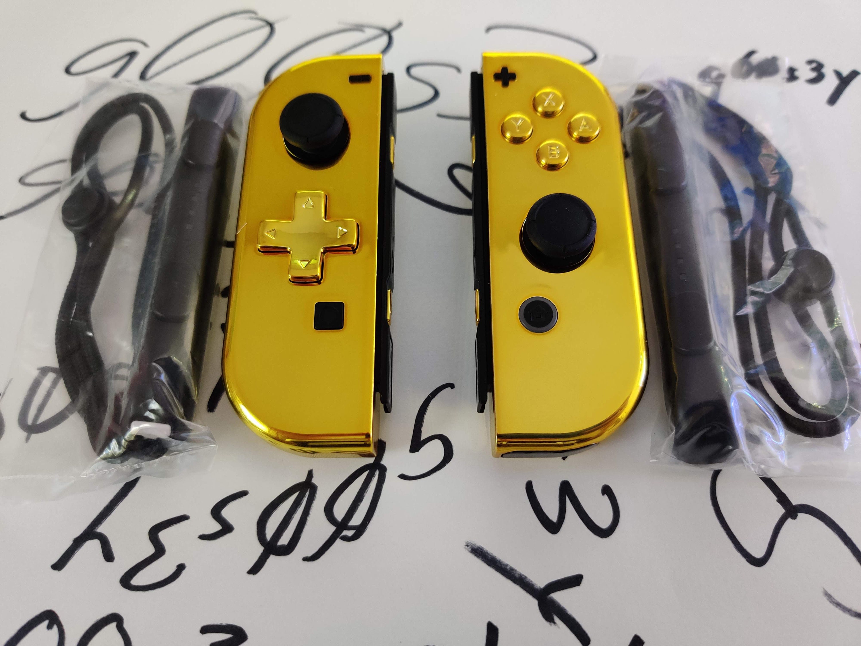 New Nintendo Switch Custom Chrome Gold Styled DPAD Joycons and - Etsy