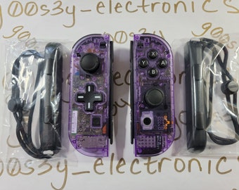 New Nintendo Switch Custom Clear Atomic Purple Joycons With - Etsy