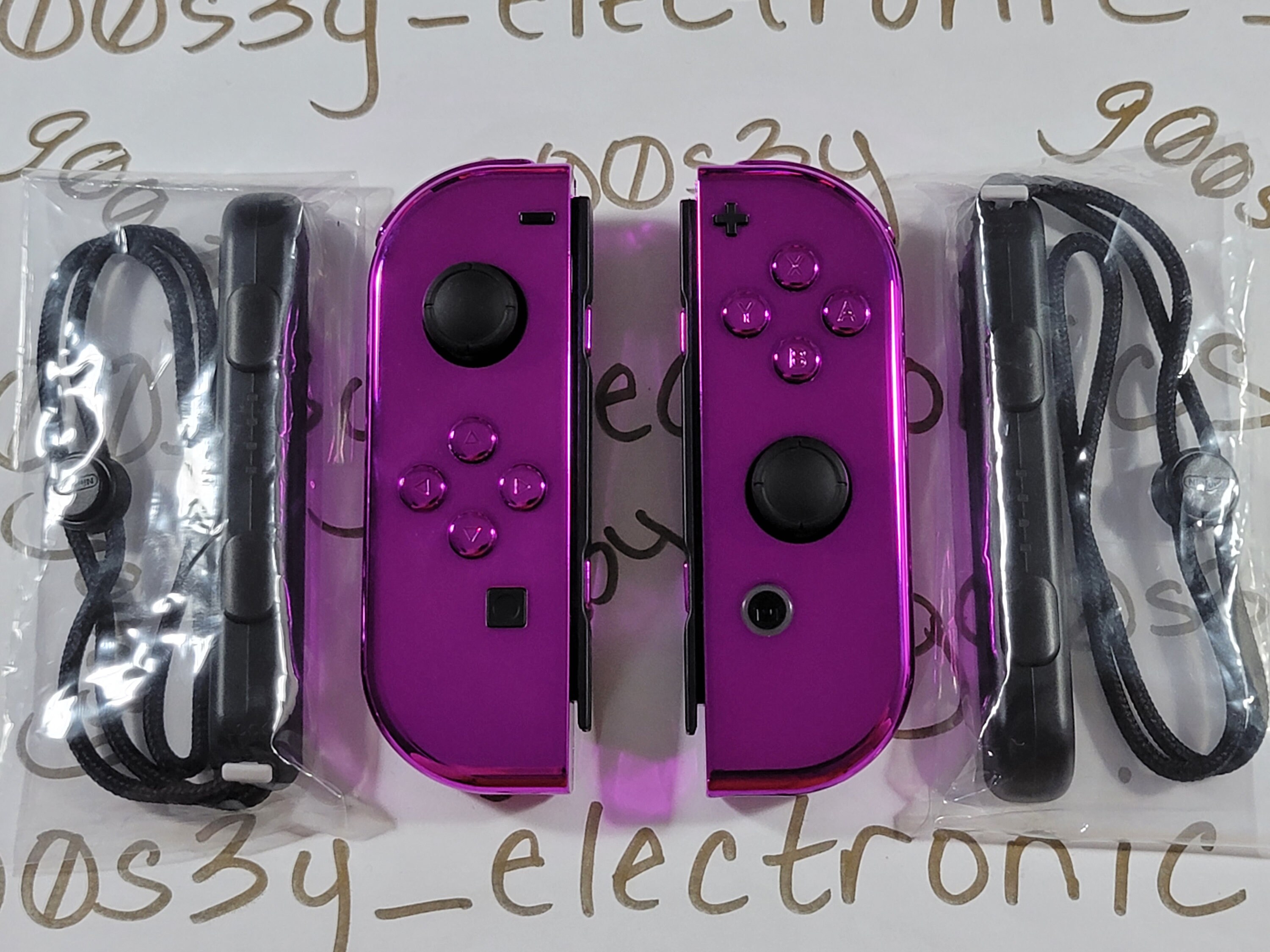 New Nintendo Switch Custom Chrome Purple Styled Joycons and - Etsy
