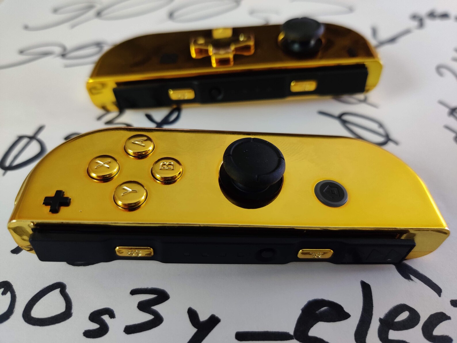 New Nintendo Switch Custom Chrome Gold Styled DPAD Joycons and - Etsy