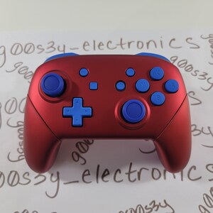 New Nintendo Switch Custom Metallic Red Pro Controller CHOOSE BUTTON ...