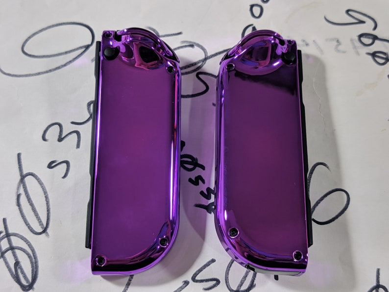 New Nintendo Switch Custom Chrome Purple Joycons and | Etsy