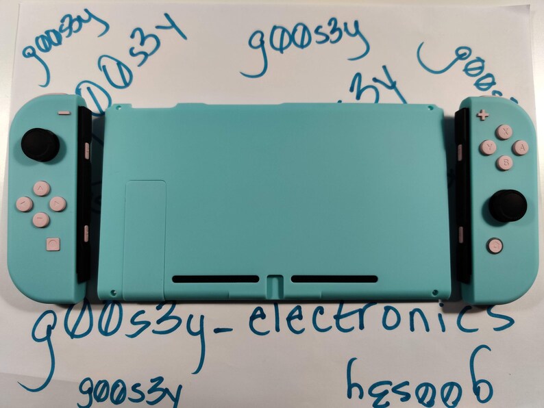 New Nintendo Switch Custom Aqua Blue Joycons With Light Pink - Etsy