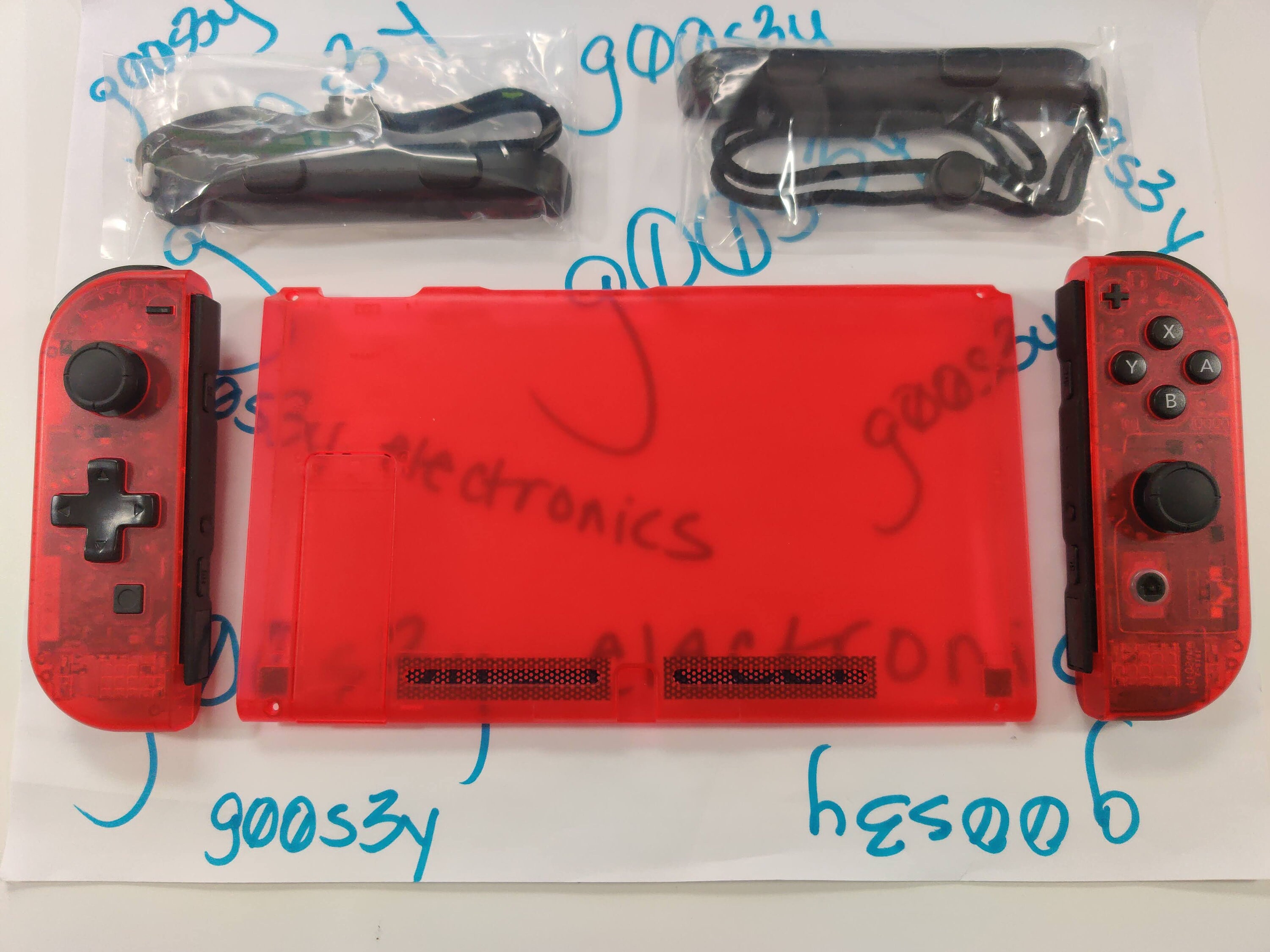 New Nintendo Switch Custom Frosted Red DPAD Joycons and | Etsy