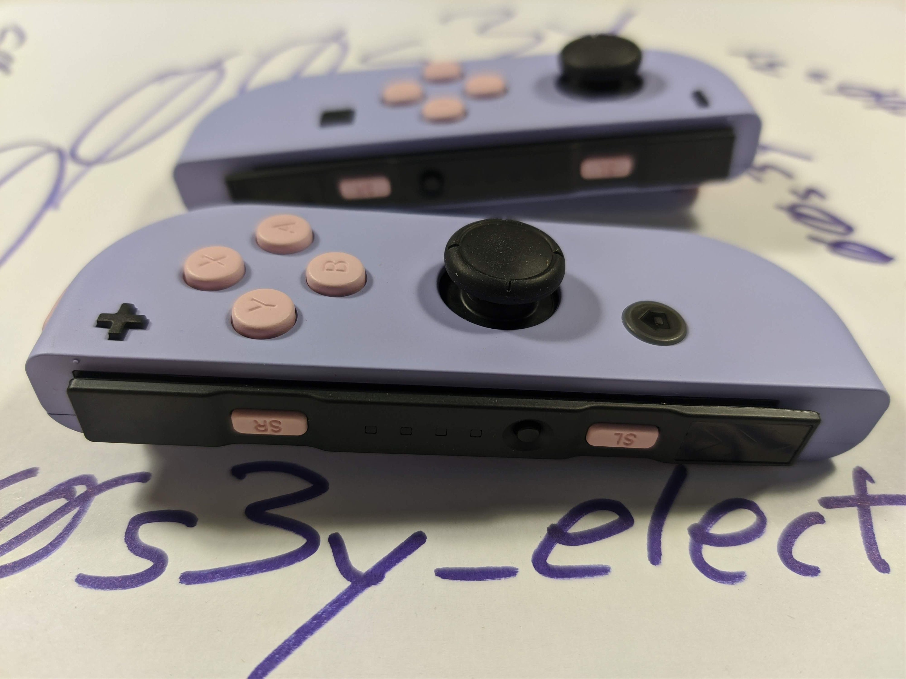 New Nintendo Switch Custom Light Purple Joycons With Pink | Etsy