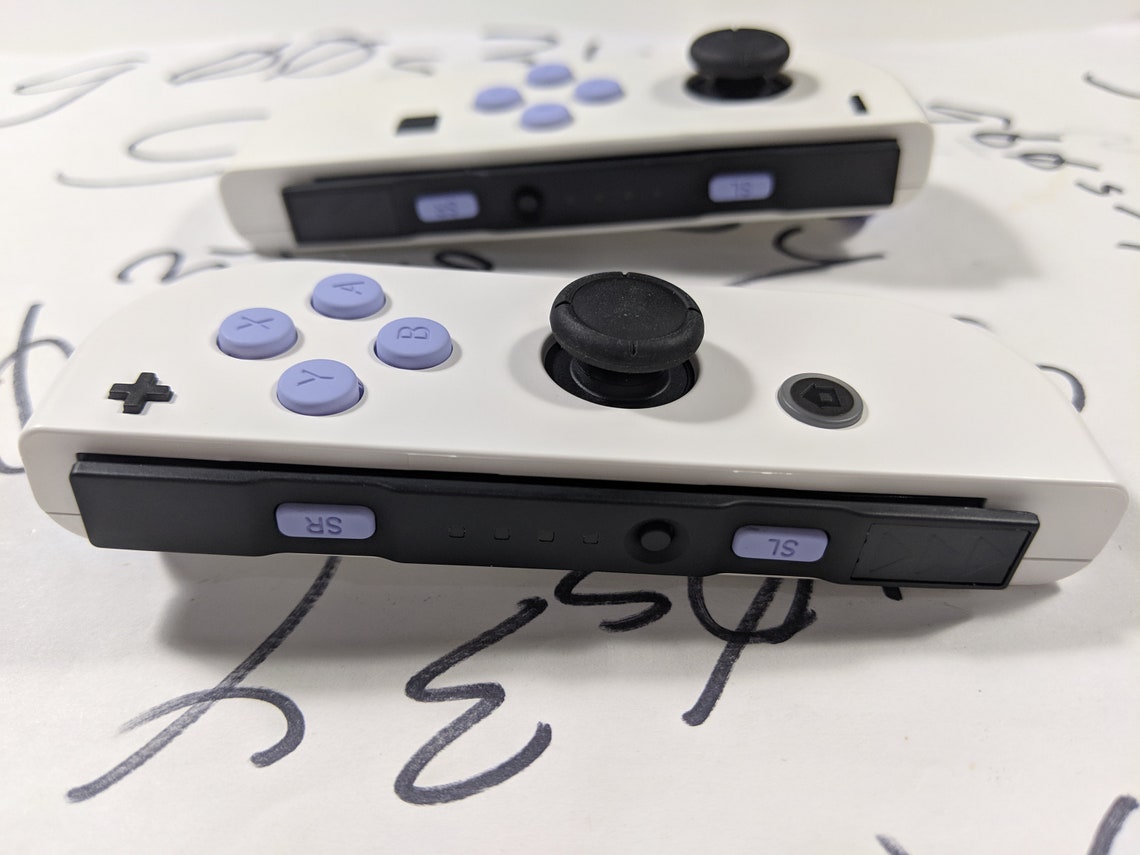 New Nintendo Switch Custom White Joycons With Light Purple - Etsy