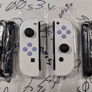 New Nintendo Switch Custom White Joycons With Light Purple Buttons and ...