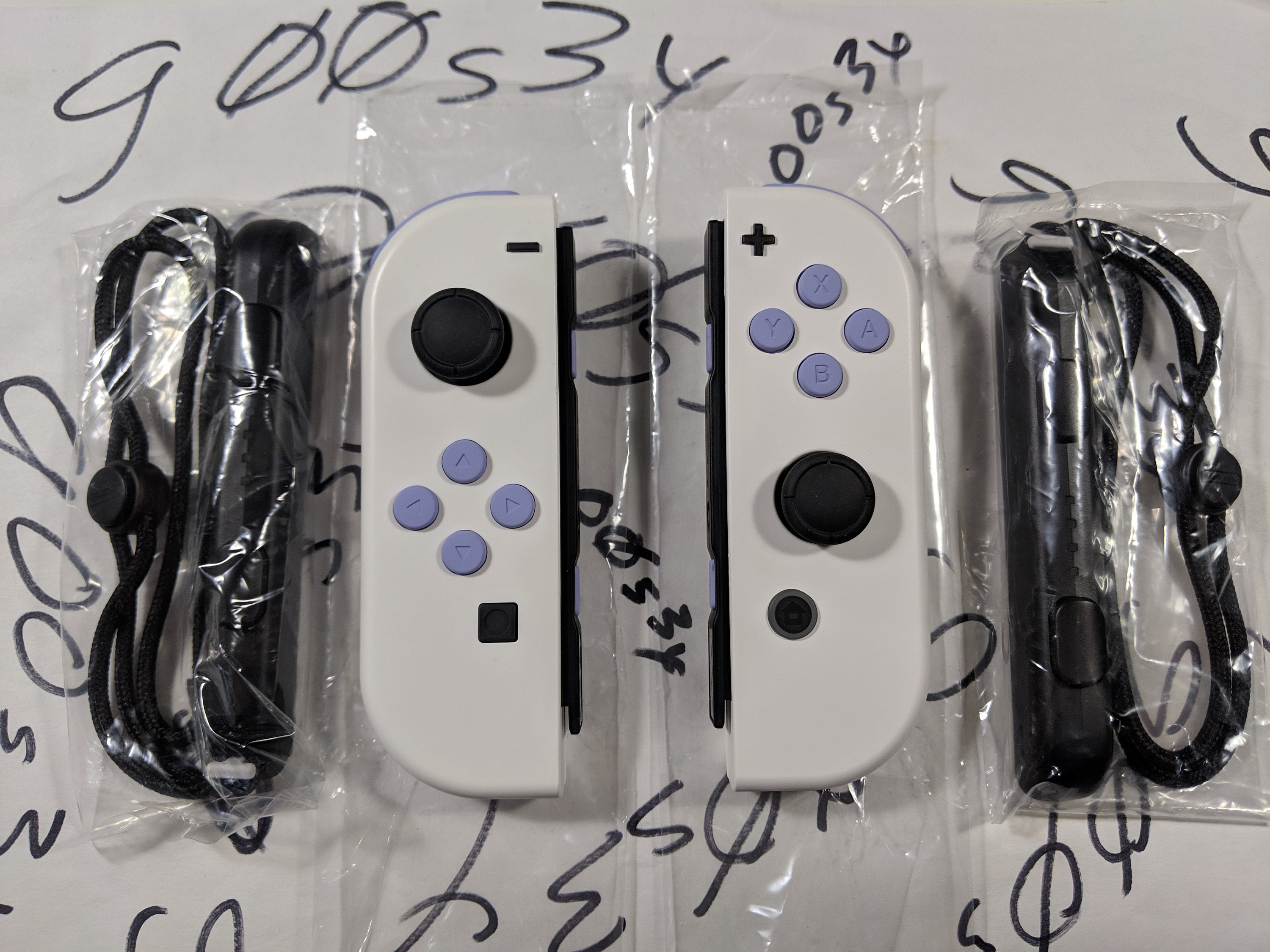 New Nintendo Switch Custom White Joycons With Light Purple - Etsy
