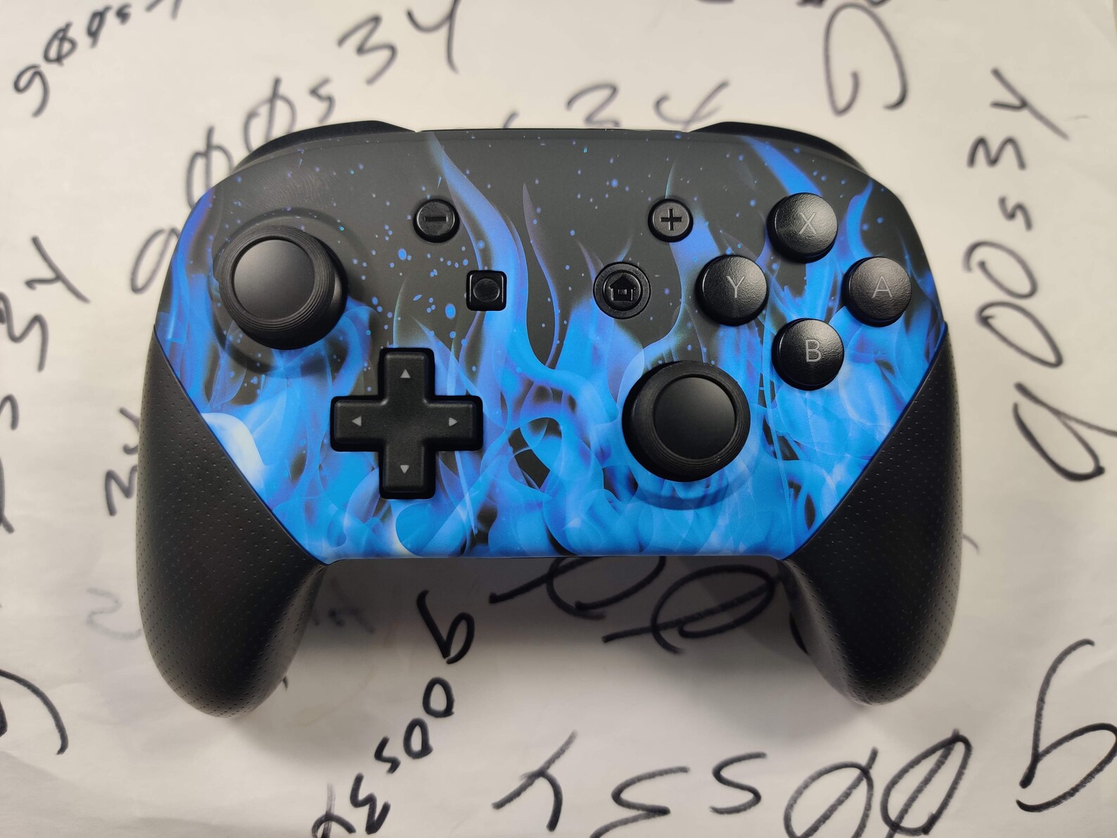 New Nintendo Switch Custom Blue Flame Styled Pro Controller - Etsy