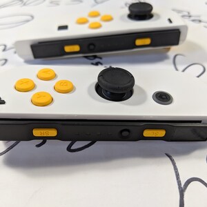 New Nintendo Switch Custom White Joycons With Yellow Buttons - Etsy