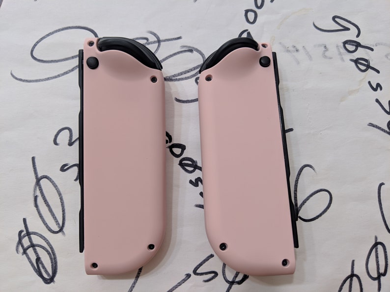 New Nintendo Switch Custom Light Pink Joycons and Backplate | Etsy