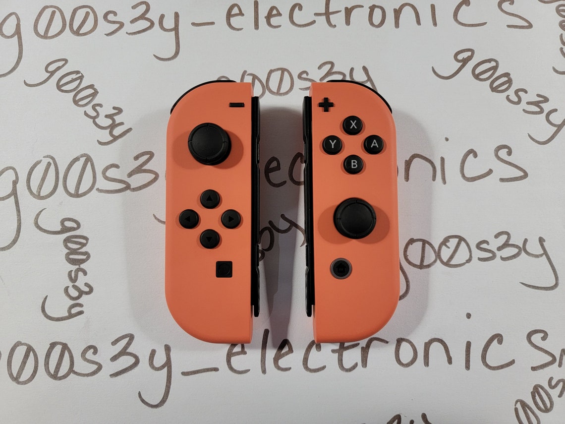 New Nintendo Switch Custom Coral Joycons | Etsy