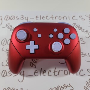New Nintendo Switch Custom Metallic Red Pro Controller CHOOSE BUTTON ...