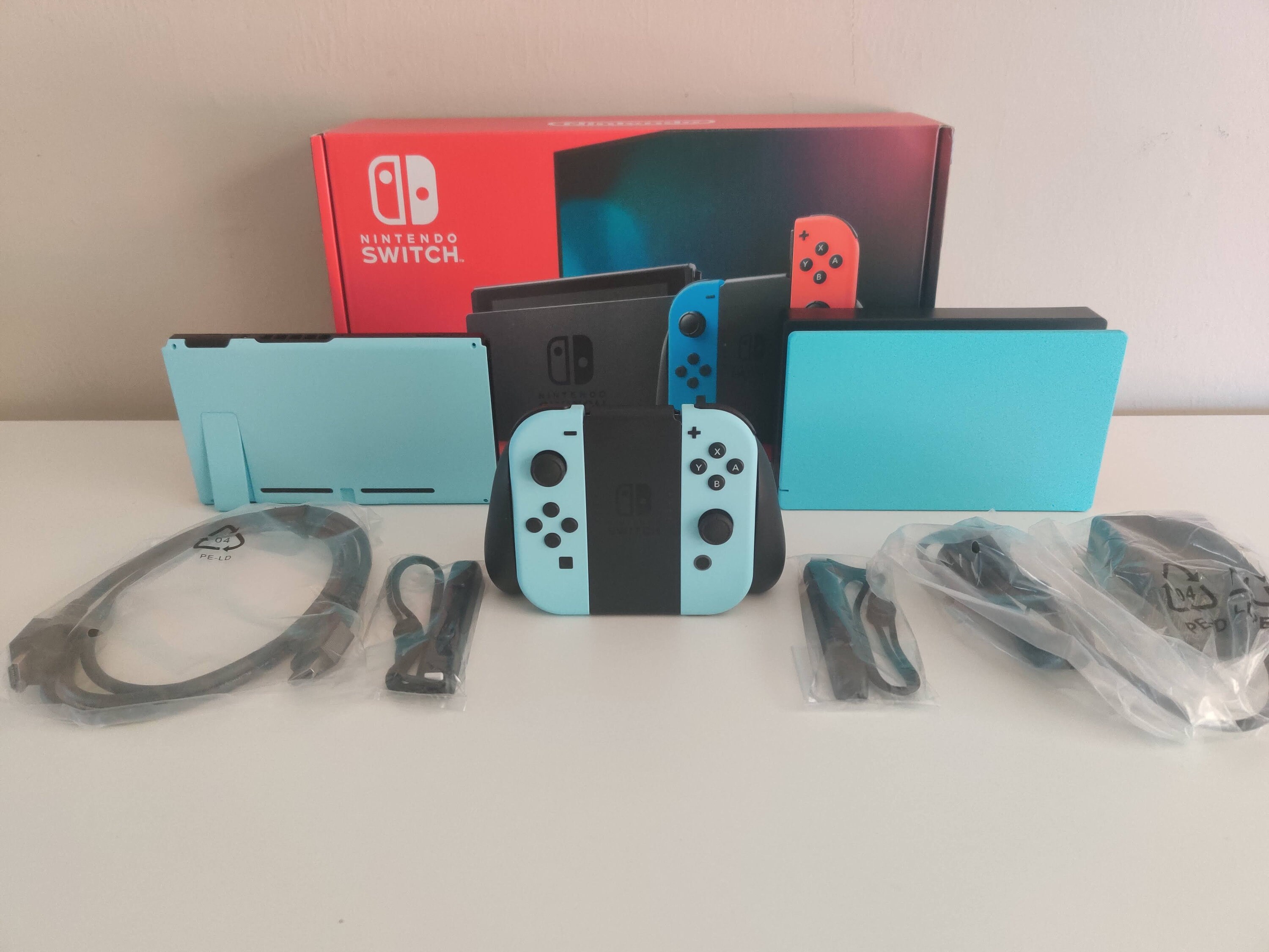 New Custom Light Blue Nintendo Switch FULL CONSOLE | Etsy