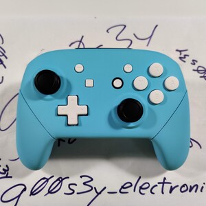 New Nintendo Switch Custom Light Blue Pro Controller With White Buttons ...
