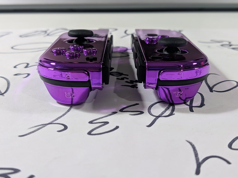 New Nintendo Switch Custom Chrome Purple Joycons and | Etsy