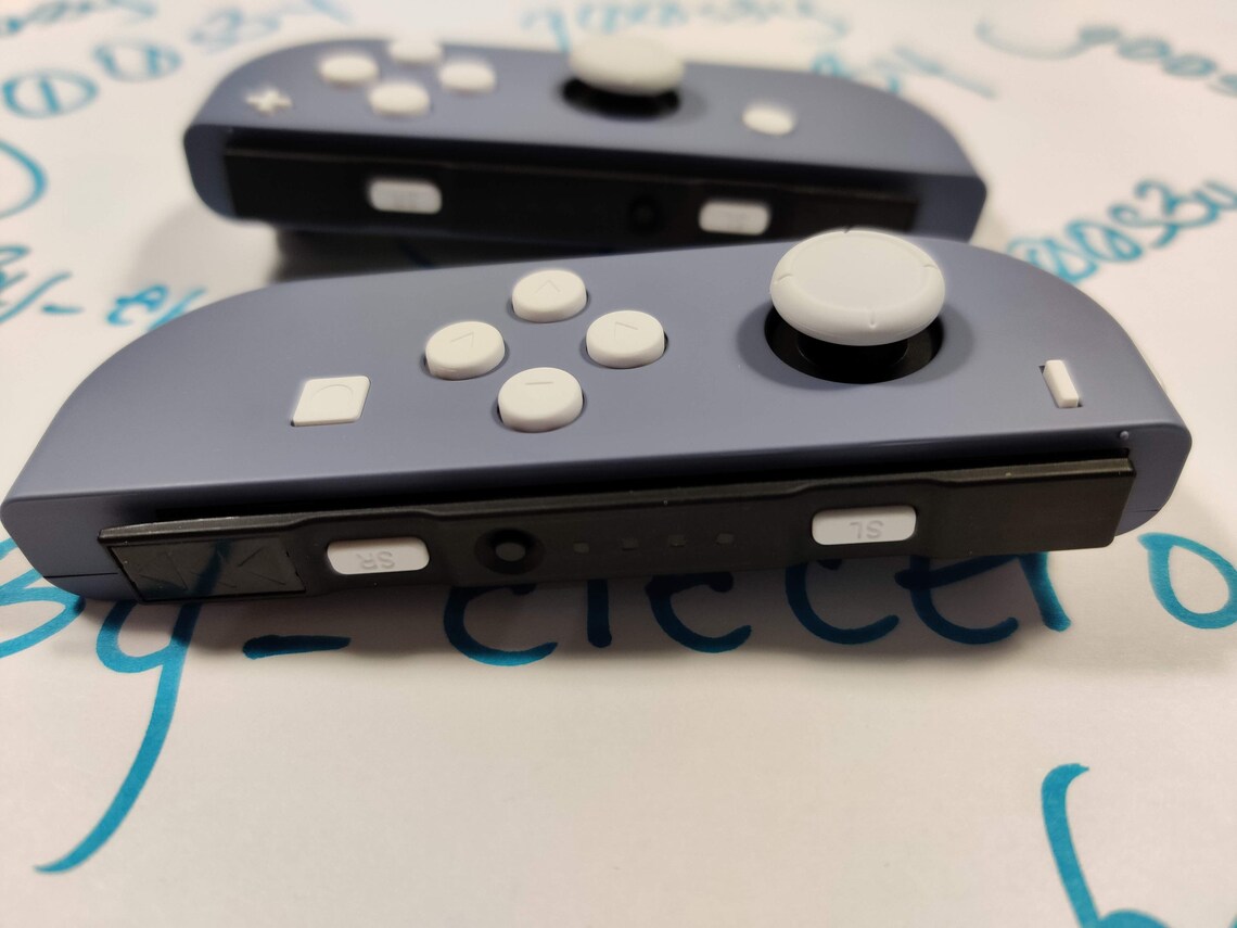 New Nintendo Switch Custom Slate Gray Joycons With White | Etsy