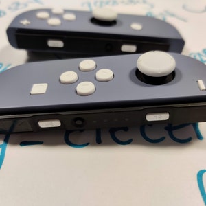 New Nintendo Switch Custom Slate Gray Joycons With White - Etsy