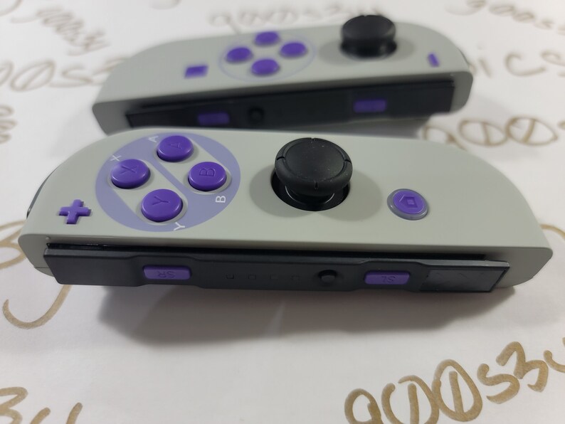 New Nintendo Switch Custom SNES Styled Joycons and Backplate - Etsy
