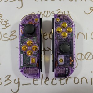 New Nintendo Switch Custom Clear Atomic Purple Joycons With - Etsy