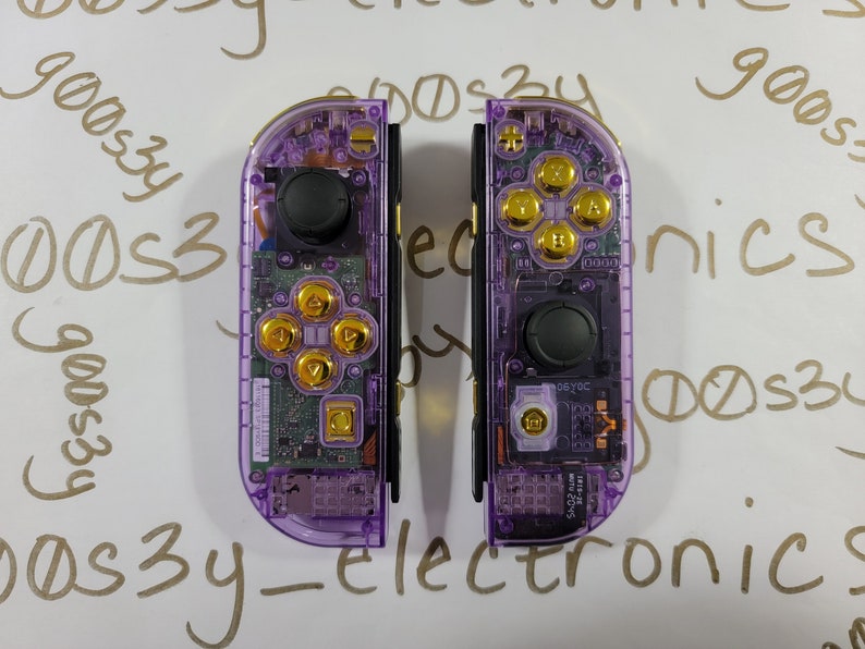 New Nintendo Switch Custom Clear Atomic Purple Joycons With - Etsy