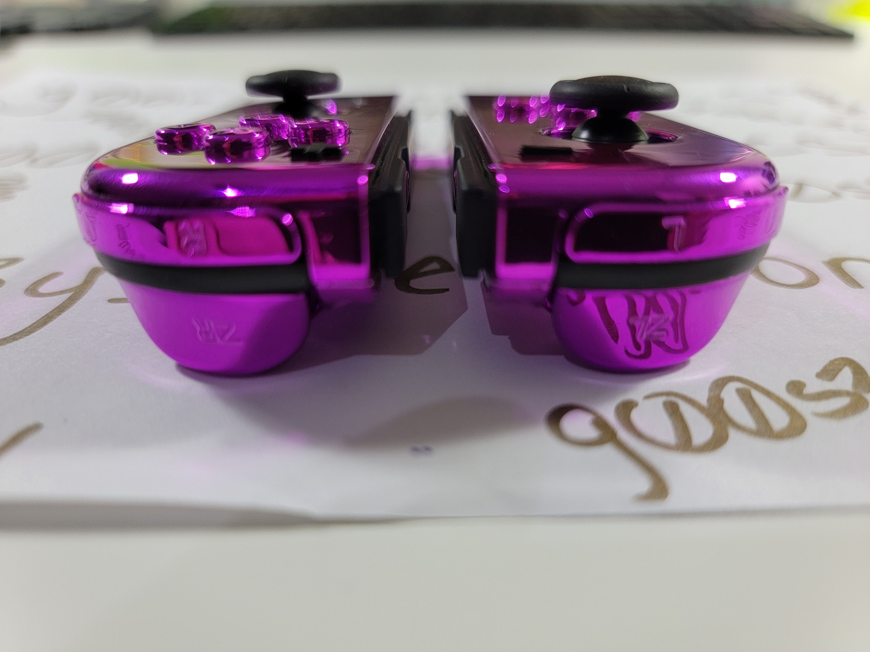 New Nintendo Switch Custom Chrome Purple Styled Joycons and - Etsy