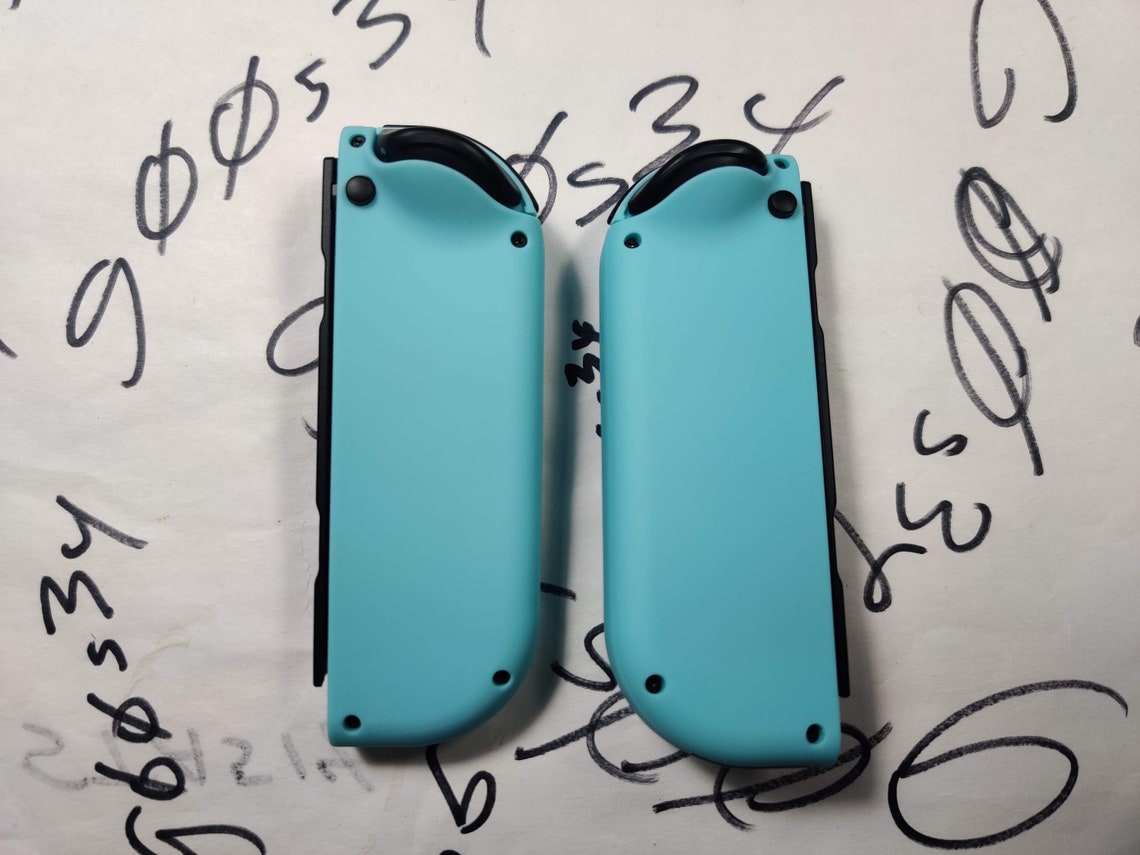 New Nintendo Switch Custom Aqua Blue Joycons and Backplate - Etsy