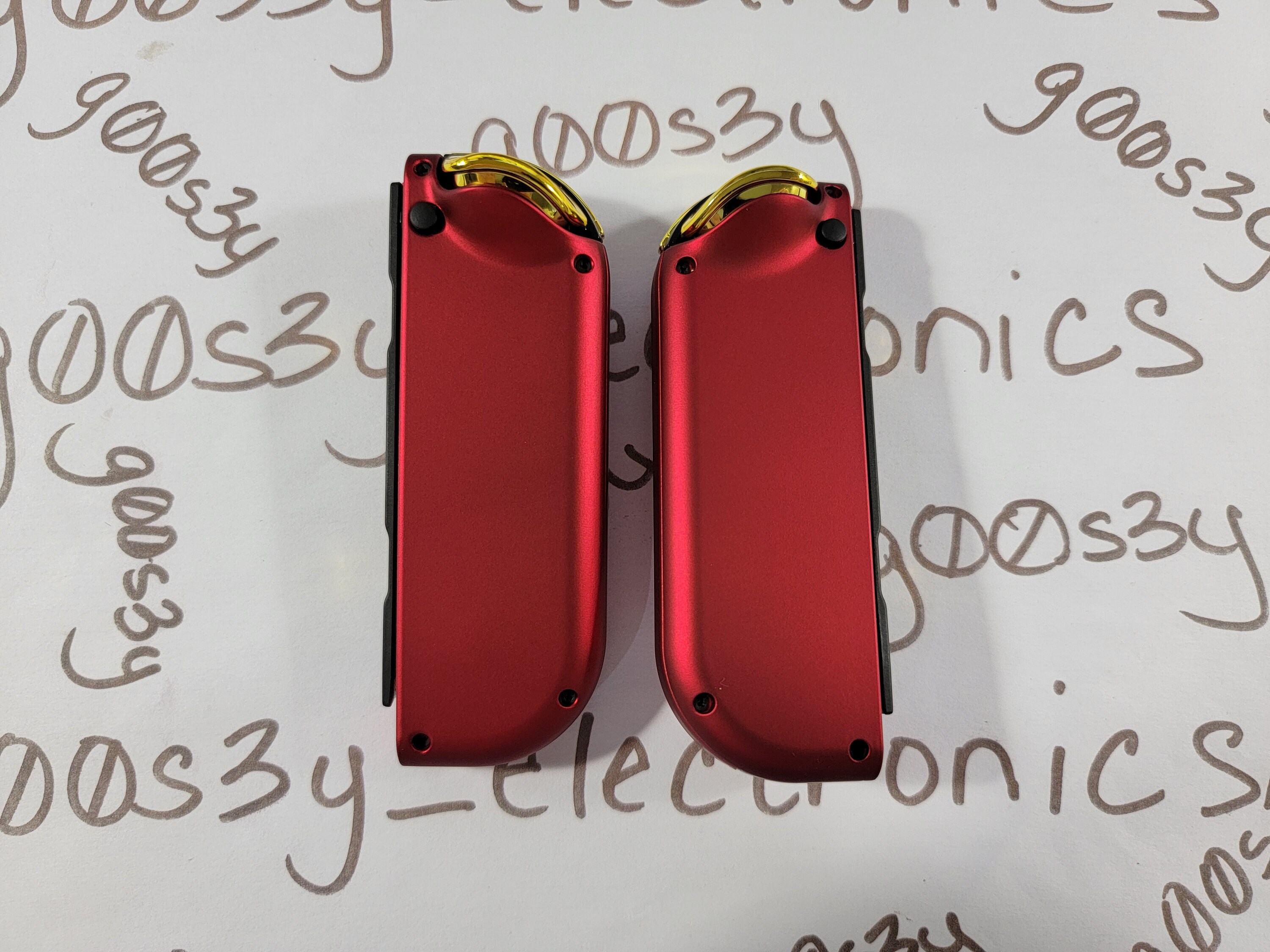New Nintendo Switch Custom Metallic Red DPAD Joycons With Gold | Etsy