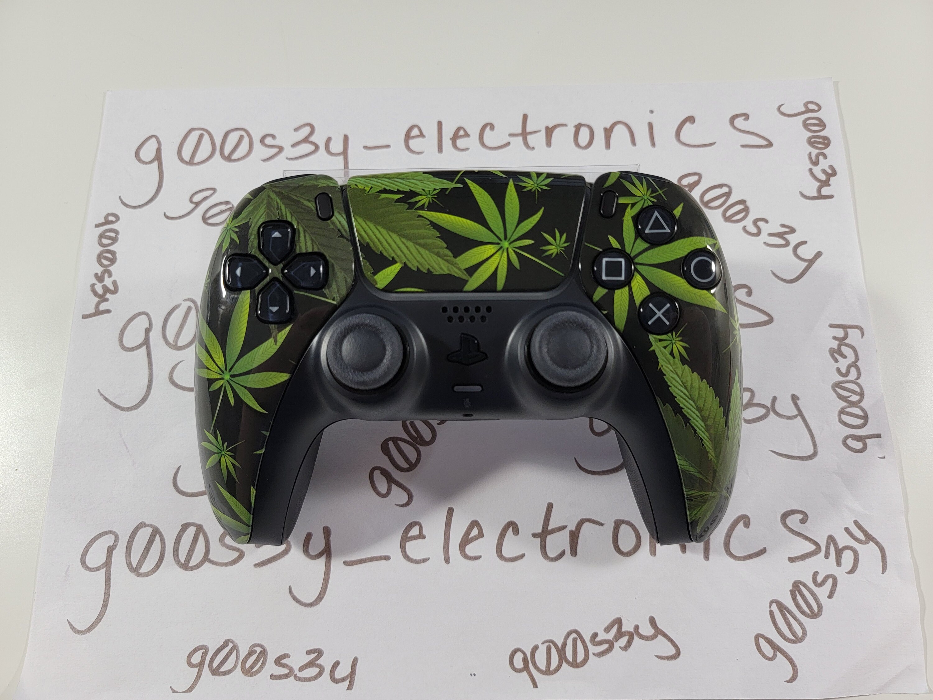 New Green Leaf Styled Sony PS5 DualSense Wireless Controller w ...