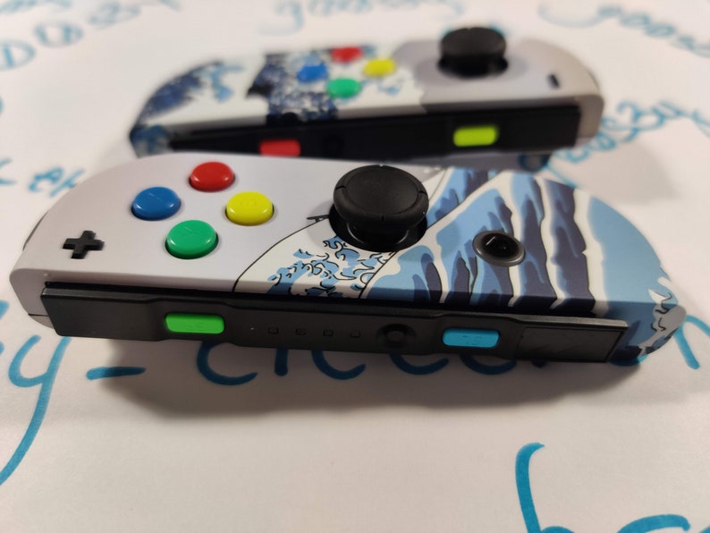 New Nintendo Switch Custom Big Wave Styled Joycons With SNES - Etsy
