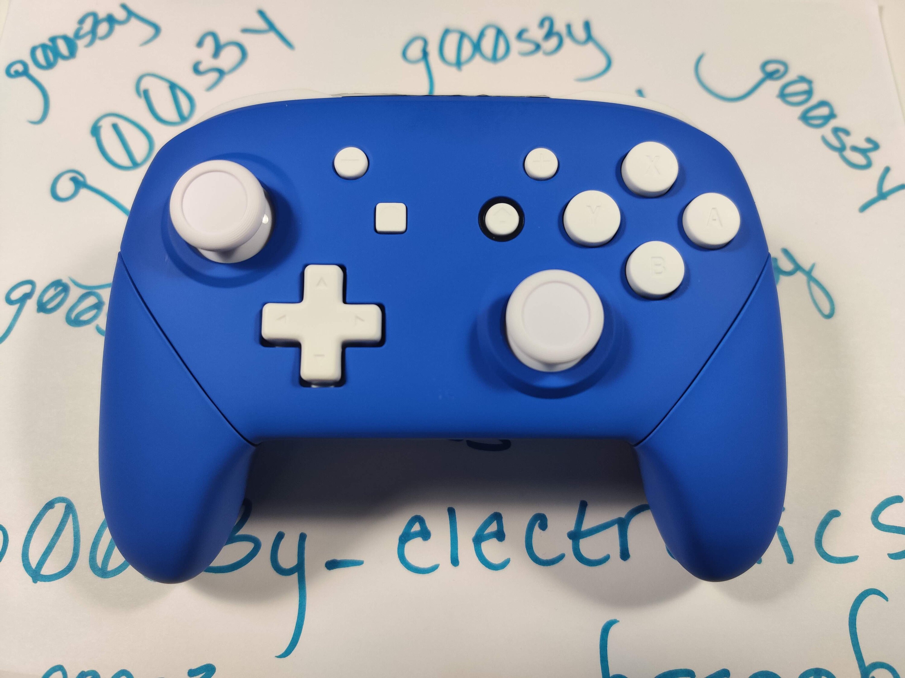 New Nintendo Switch Custom Blue Pro Controller CHOOSE BUTTON | Etsy